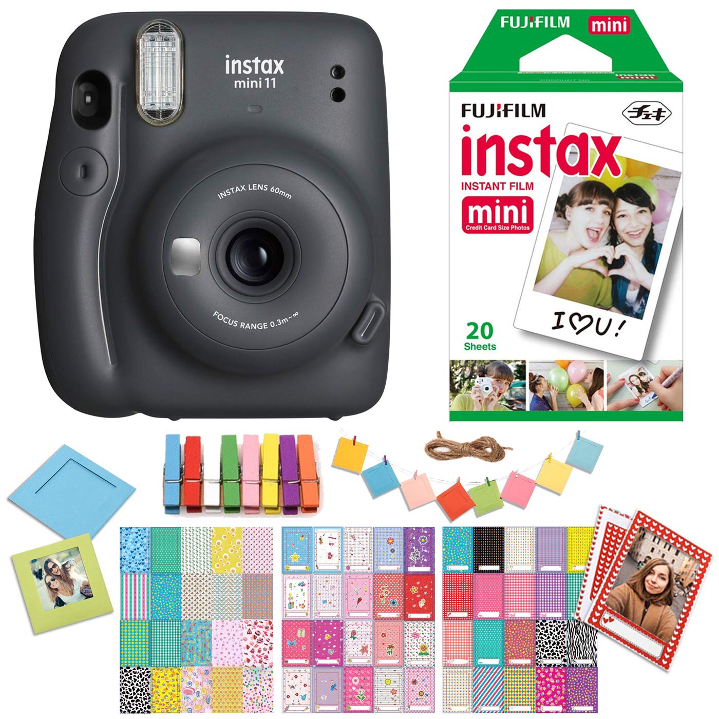 Mua Fujifilm Instax Mini 11 Charcoal Gray Instant Camera with Twin Pak ...