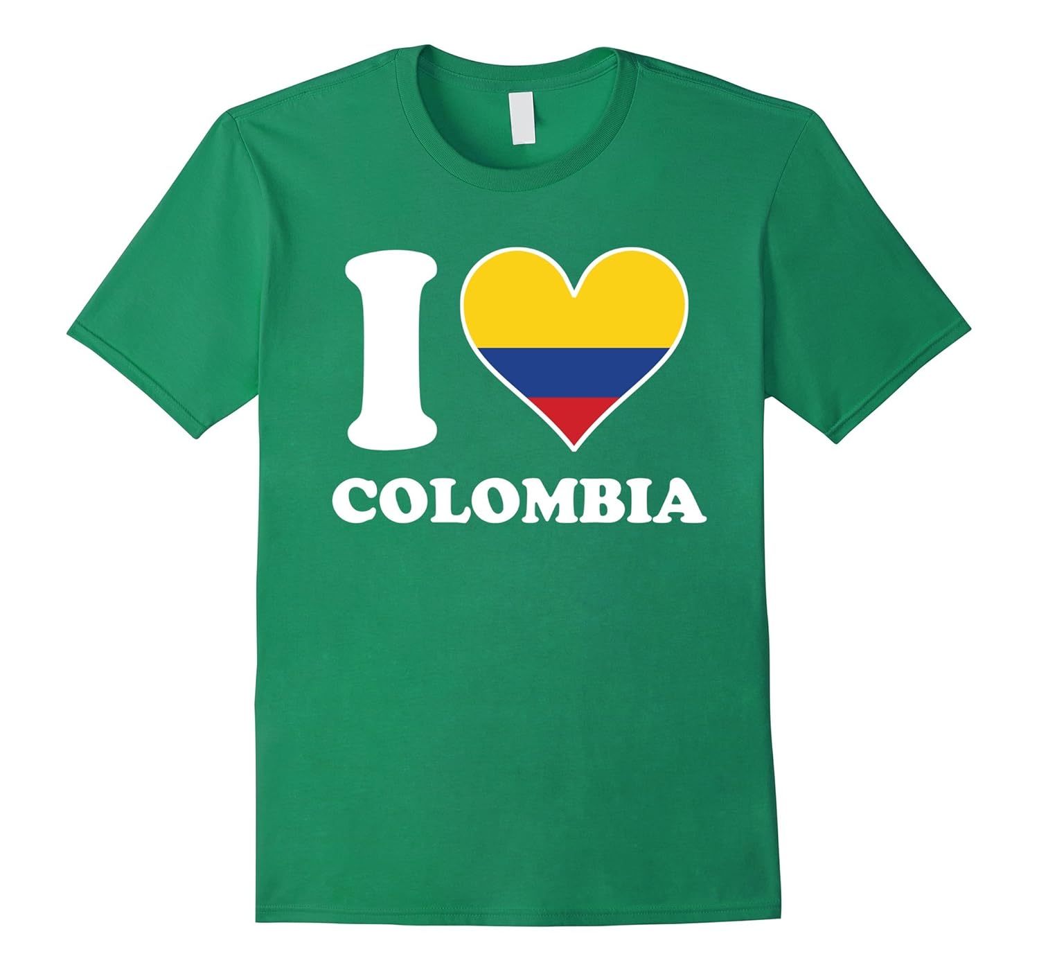 I Love Colombia Colombian Flag Heart T-Shirt-TD – Teedep
