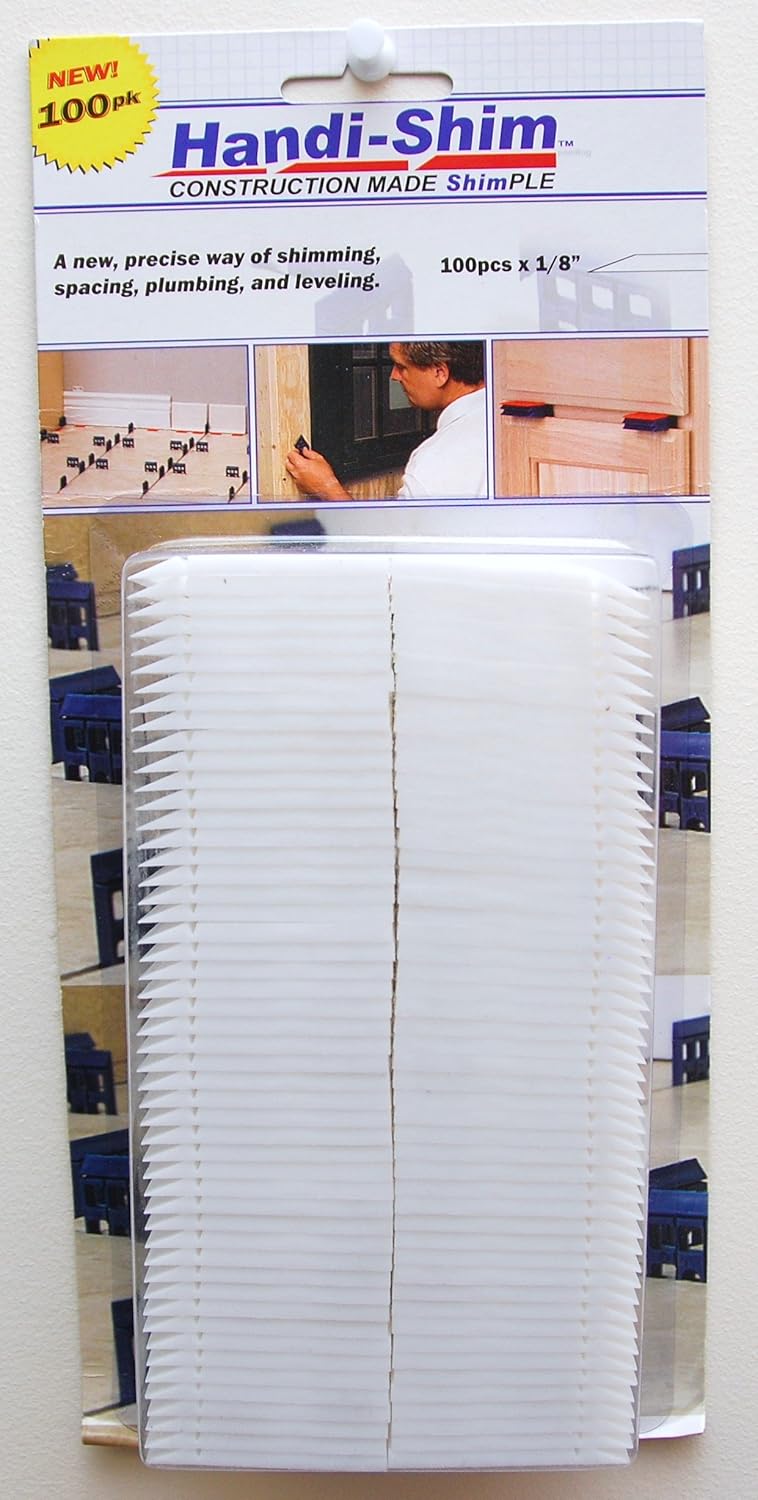 Blue 1/4-Inch 40 Pack Handi-Shim HS1440BL Plastic Construction Shims ...