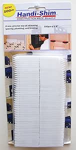 Amazon.com: Handi-Shim HS18100WH Plastic Construction Shims/Spacers ...