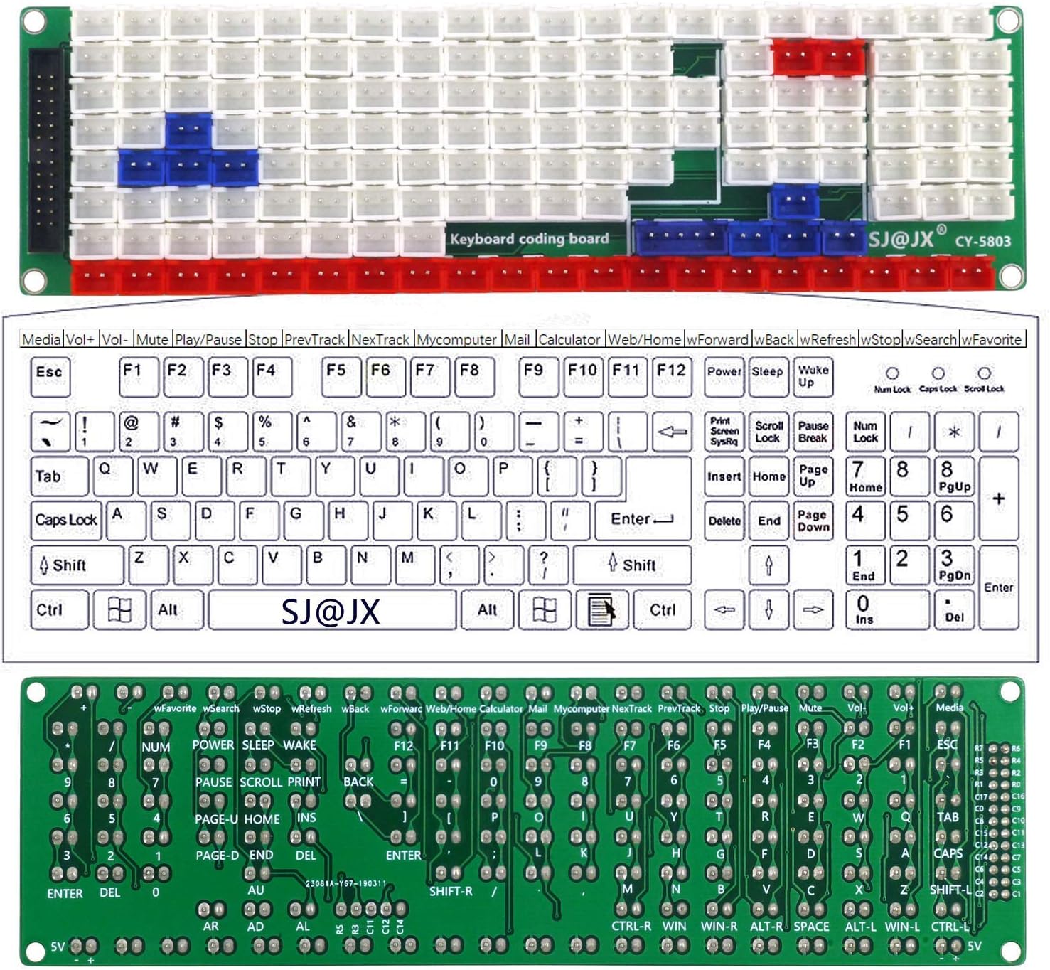 SJ@JX Development Keyboard Encoder Board Game Controller DIY LED ...