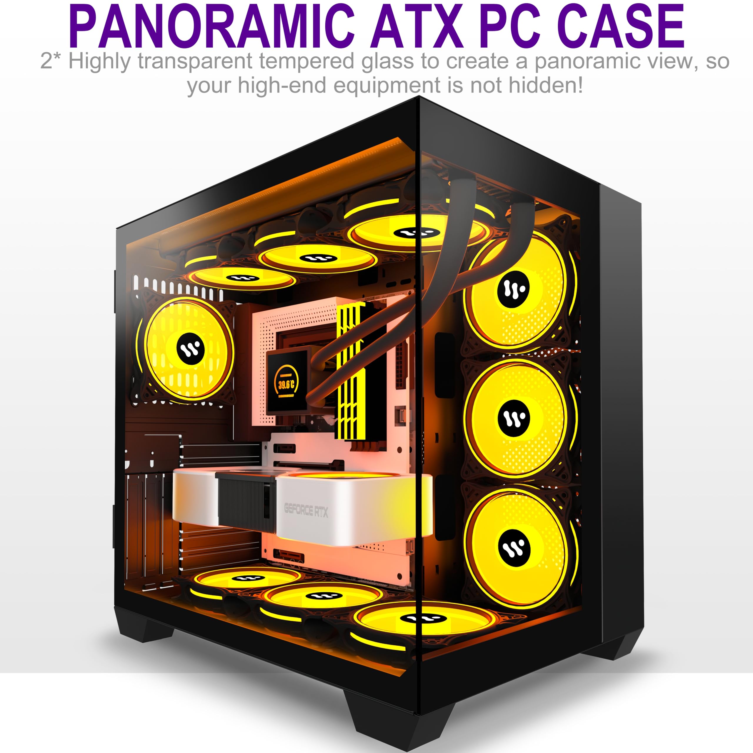 Mua AMANSON PC CASE ATX Gaming PC Cases ，Mid-Tower USB 3.0 with Double ...
