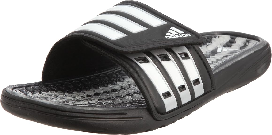 adidas Herren Badelatschen - Calissage , schwarz - weiss - silber , Gr ...