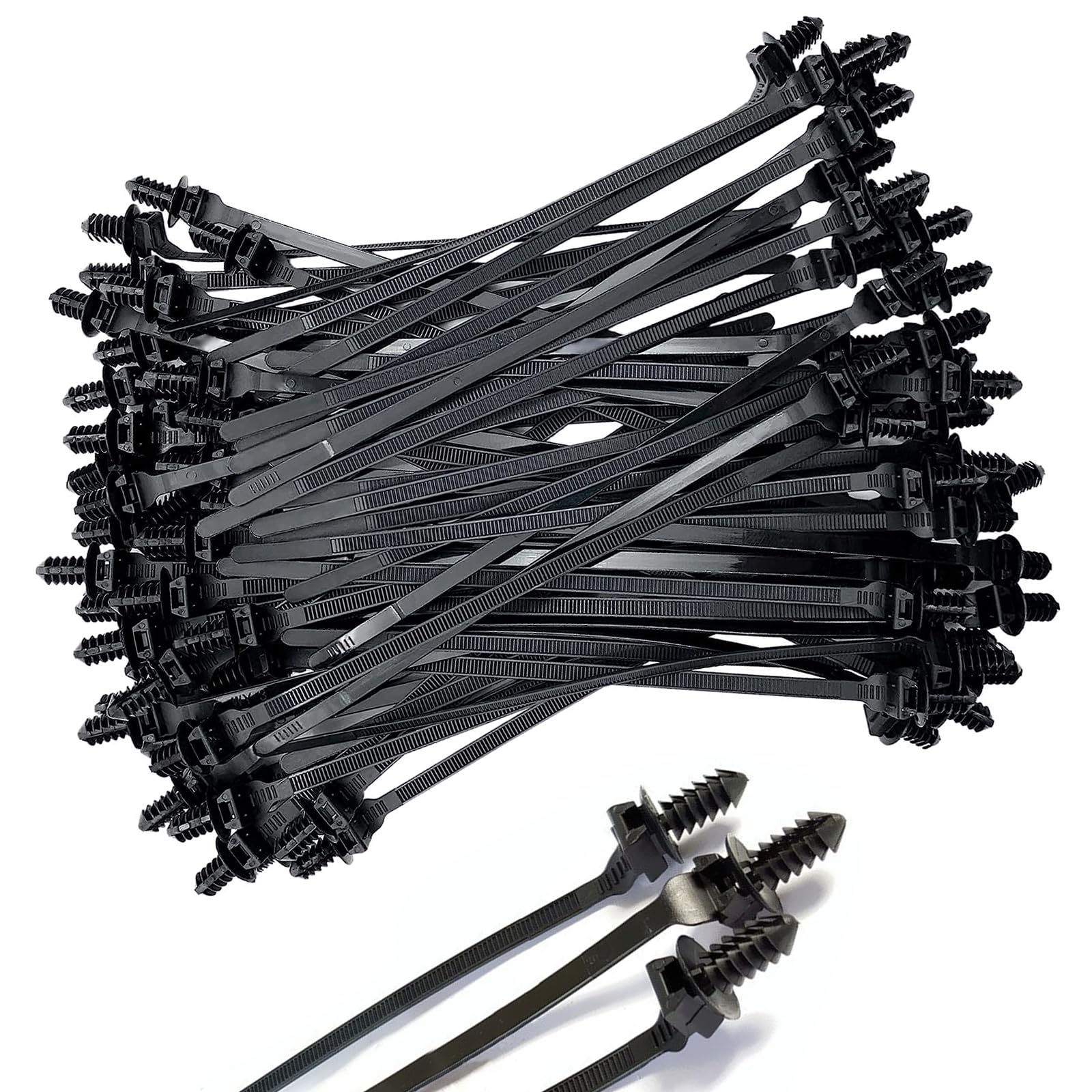 Nylon Self-locking Cable Tie Buckles Car Repair Fasteners Universal ...