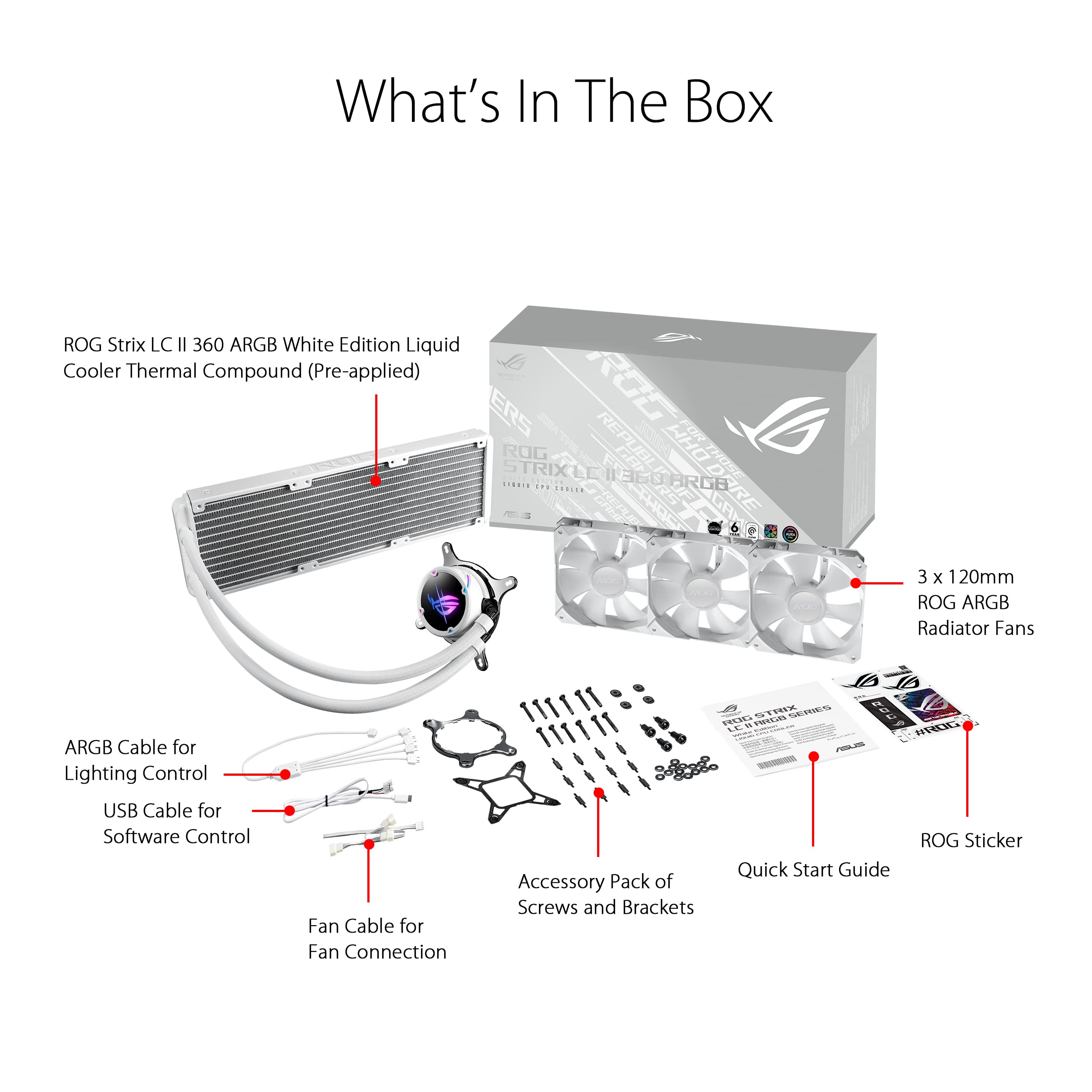 Mua ROG Strix LC II 360 ARGB White Edition All-in-one AIO Liquid CPU ...