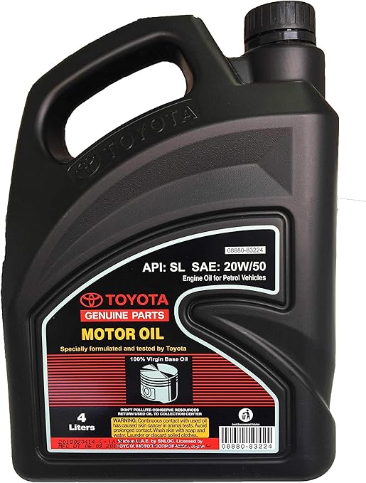 TOYOTA MOTOR OIL 20W50 SL (4 LTR) 5000KM: Buy Online at Best Price in UAE - Amazon.ae