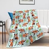 Amazon.com: Red Panda Blanket Cute Red Pandas Flannel Throw Blankets ...
