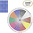 Amazon.com : (3/4, 0.75 inch) Round Color Coding Circle Dot Sticker ...