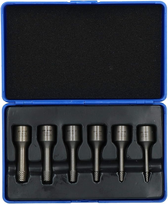 3 8 Impact Screw Stud Extractor Remover Set Reverse Thread 2 10mm 6pc 3-8-impact-screw-stud-extractor-remover-set-reverse-thread-2-10mm-6pc