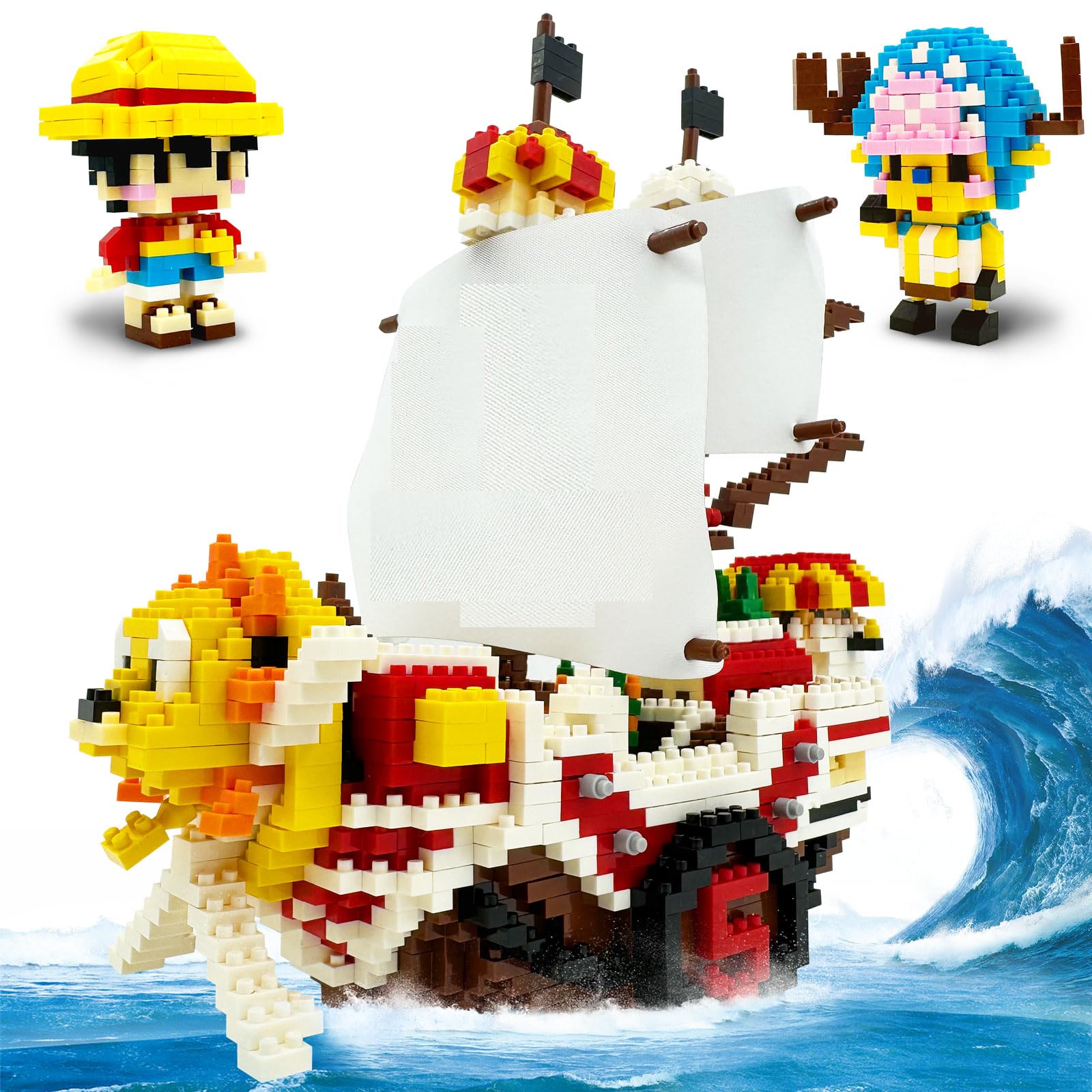 Mua One Piece Anime Thousand Sunny Ship Building Blocks Set, Featuring ...