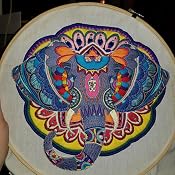 Amazon.com: Design Works Crafts 4401 Elephant Zenbroidery Kit, 12" x 12 ...