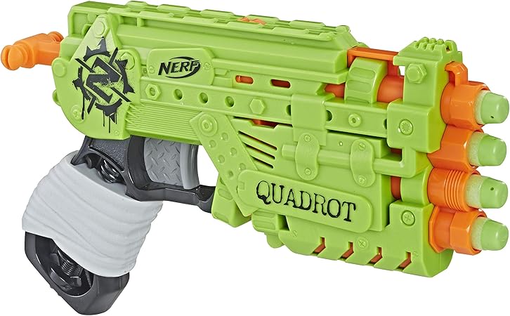 Lança Dardo Zombie Strike Quadrot, Nerf, Verde/laranja: Amazon.com.br ...