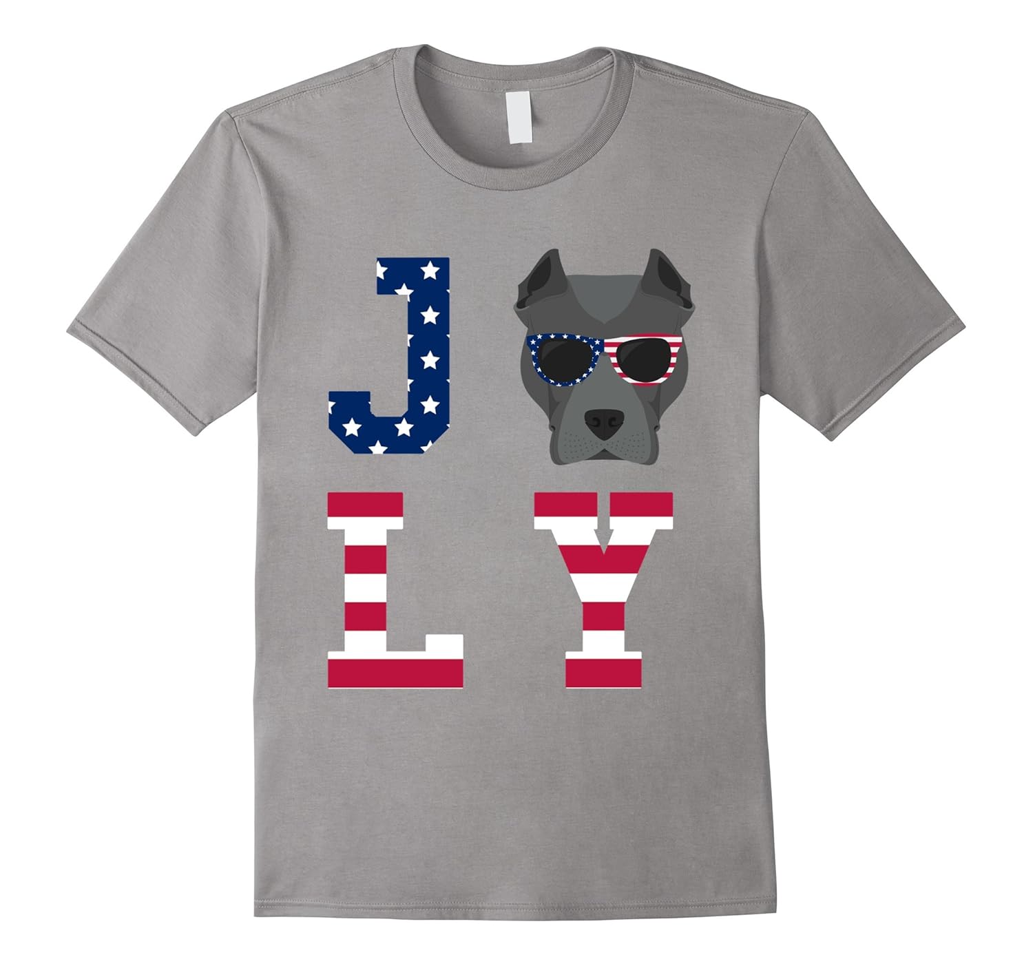 4th of July – Pitbull American Flag Dog T-Shirt