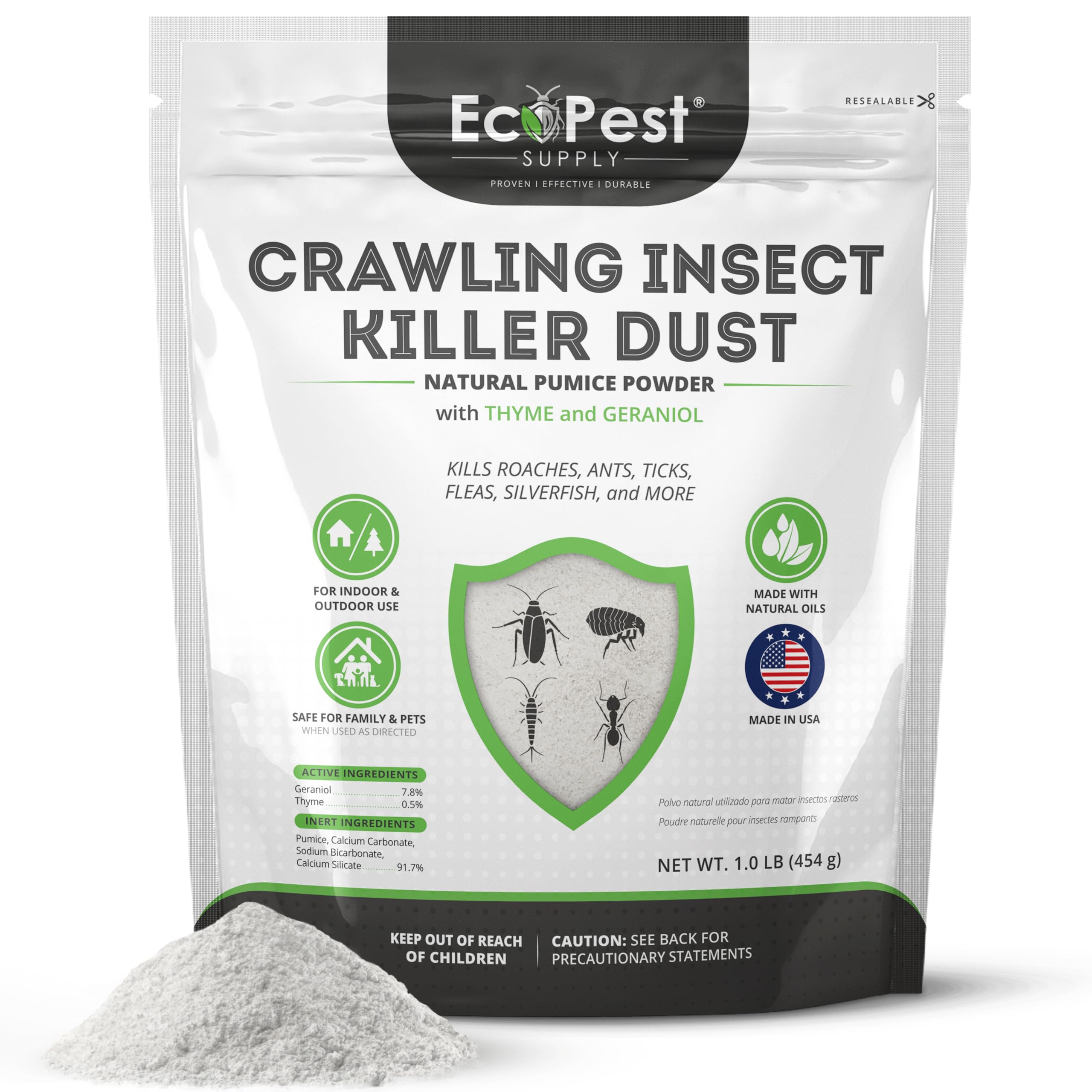 Crawling Insect Killer Dust, 1 lb. | Natural, Plant-Based Killer for ...