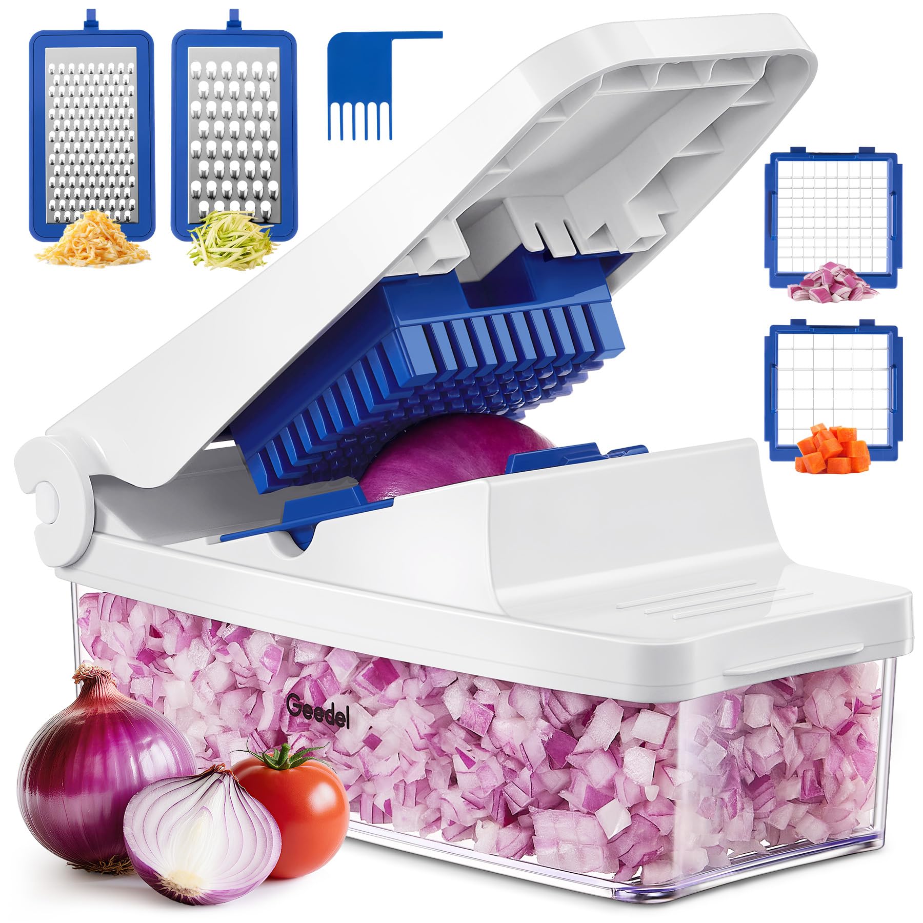 Geedel Vegetable Cutter, Onion Cutter Pro Food Chopper, Kitchen ...
