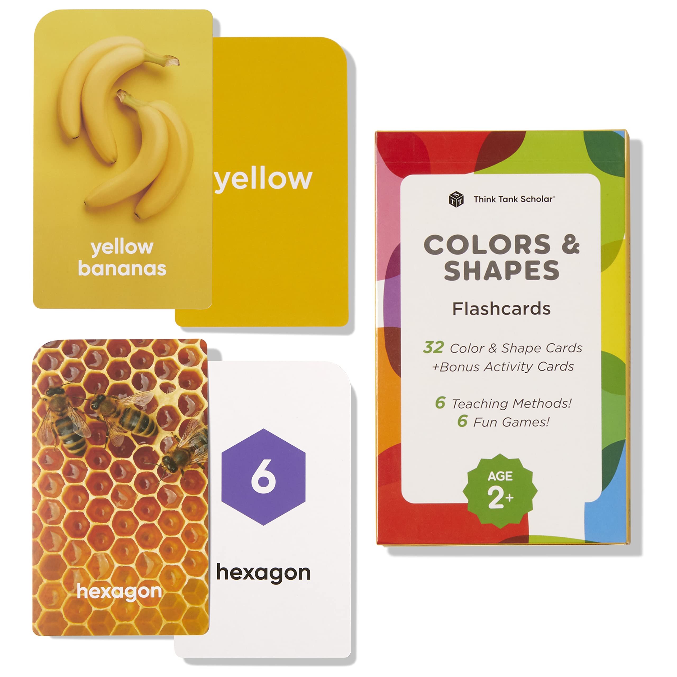 Mua Think Tank Scholar Colors Flash Cards - Shapes Flashcards for ...