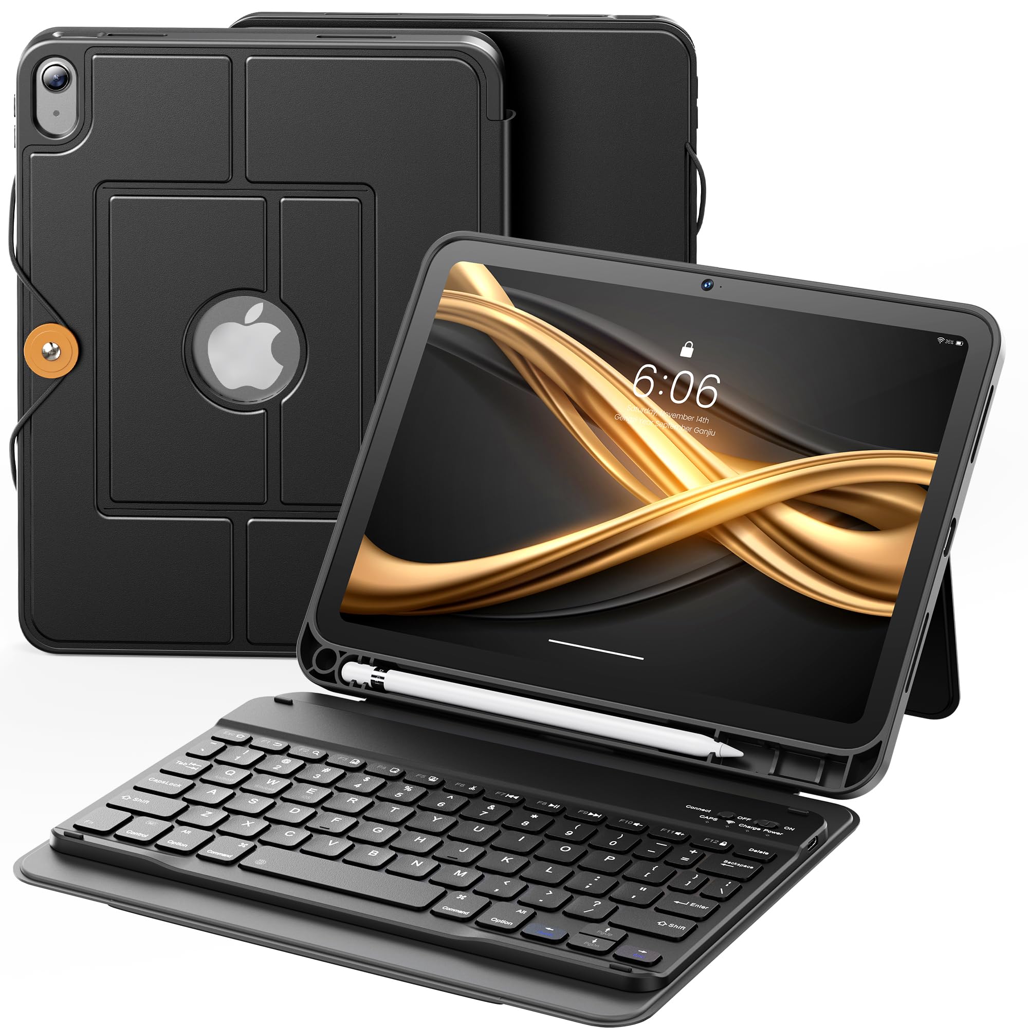 INFILAND Case with Keyboard for iPad (A16) 11th Gen 11" (2025) & iPad ...