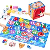 Amazon.com: JoyCat Alphabet Mystery Box Wooden Thick Alphabet Magnets ...