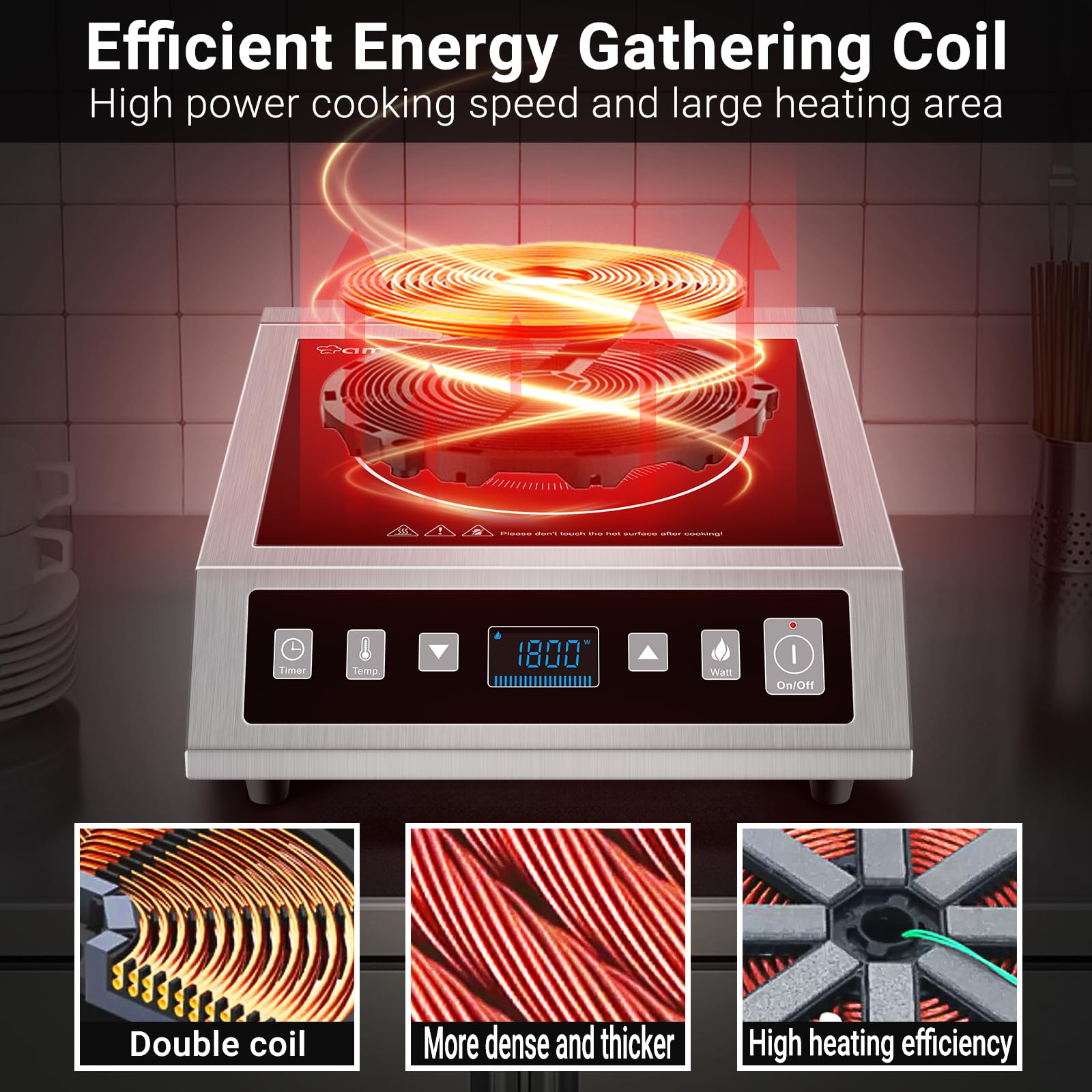 Mua AMZCHEF Induction Cooktop Commercial, Professional Portable Burner ...