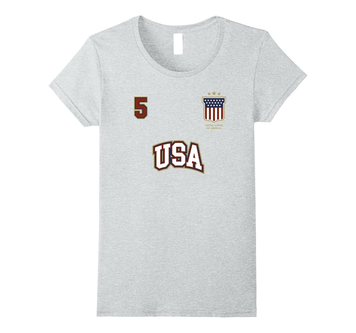 USA Sports Shirt Number 5 BACK American Team United States