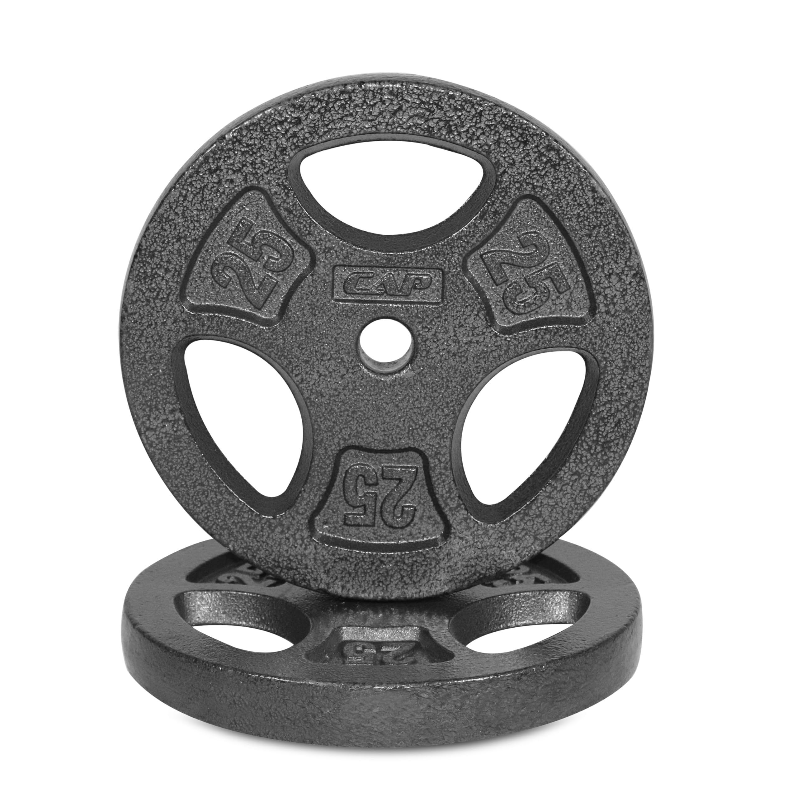 CAP Barbell Standard 1-Inch Grip Weight Plates 25 lbs BLACK, Pack (x2 ...