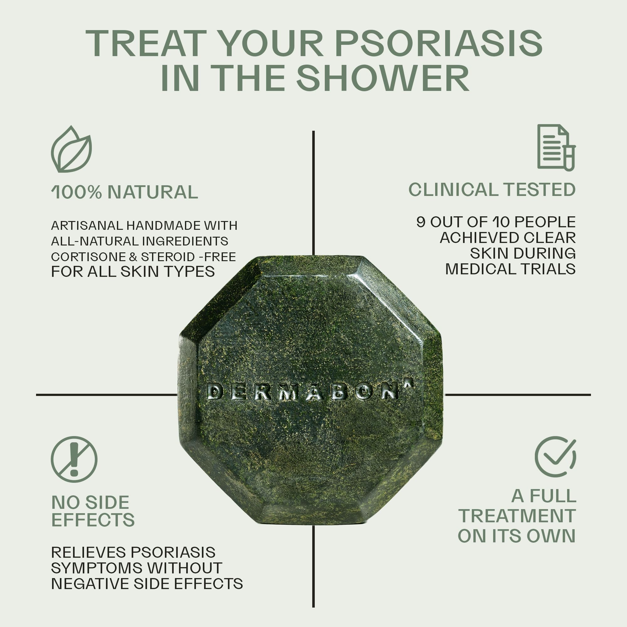 Dermabon Seborrheic Dermatitis Cream & Psoriasis Soap Bar Bundle ...