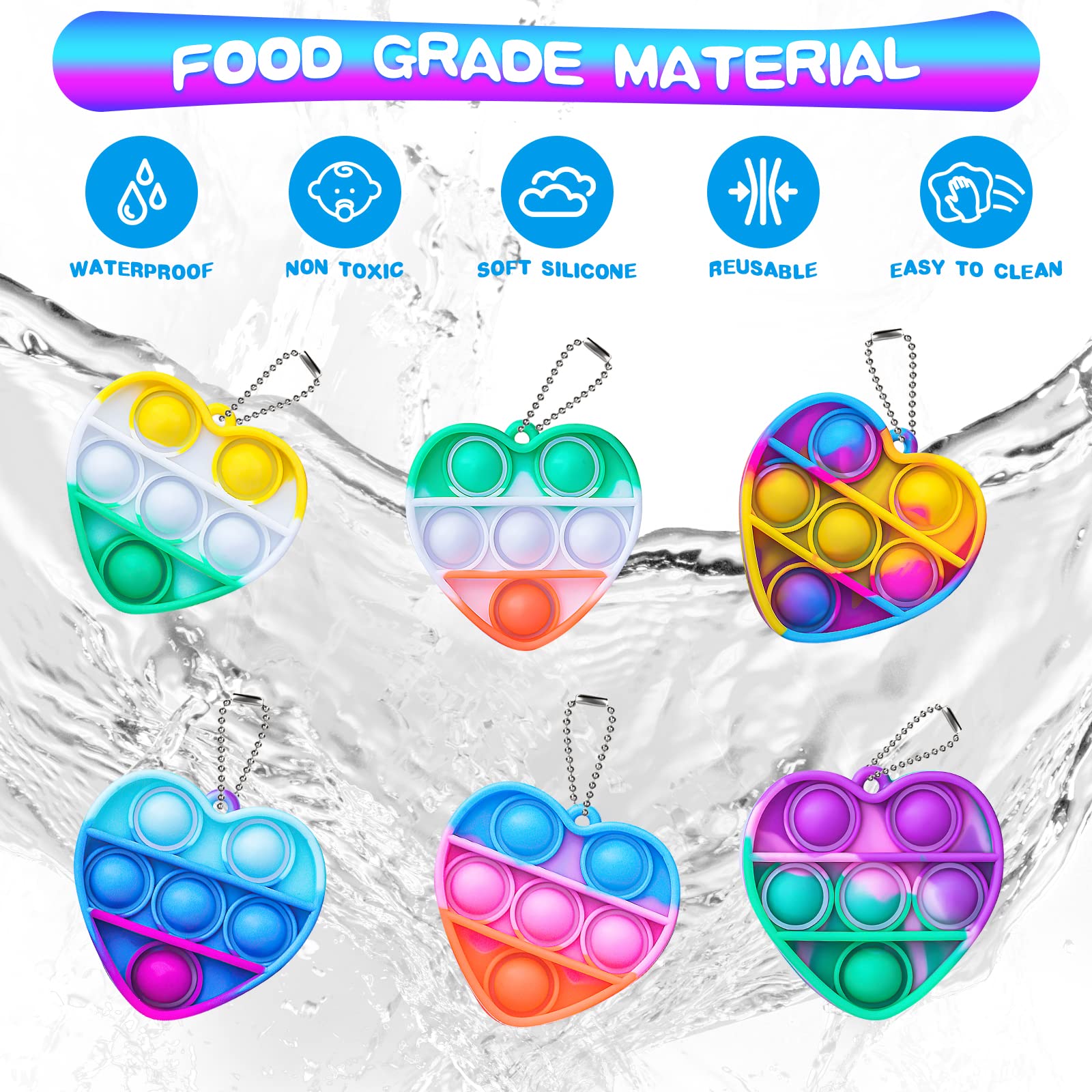 Mua Pop Fidget Toys Bulk Its Valentines Day Gifts for Kids Party Favors ...