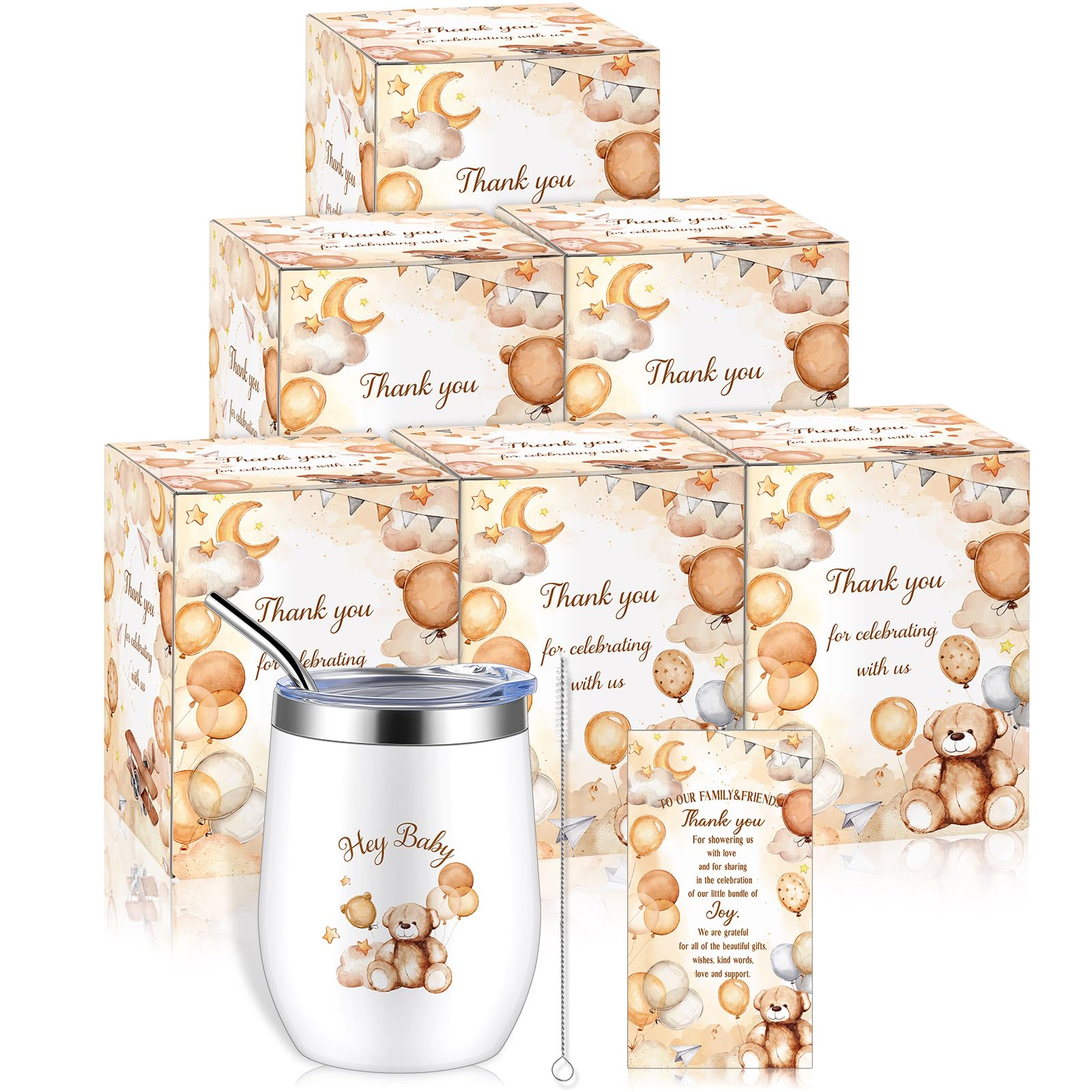 Hoolerry 6 Set Baby Shower Game Prizes for Guests Winners 12 oz ...