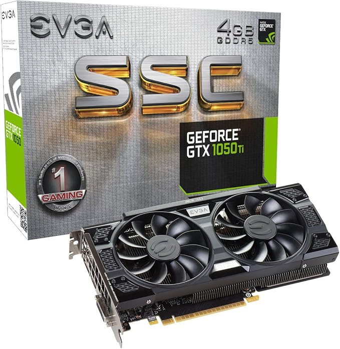 EVGA NVIDIA GeForce GTX 1050 Ti 4 GB SSC Gaming ACX 3.0 GDDR5 Graphics ...