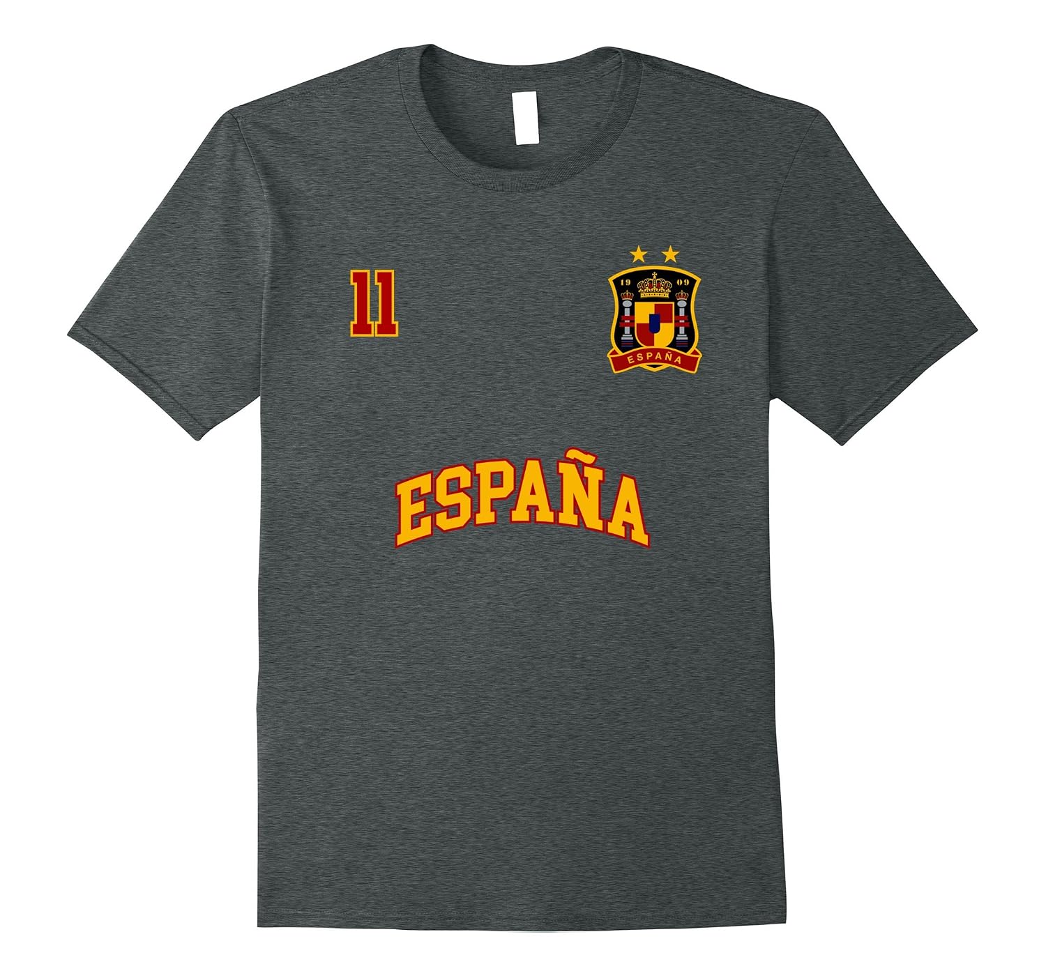 Spain Shirt Number 11 + BACK Soccer Team Spanish Flag Espana-CL – Colamaga