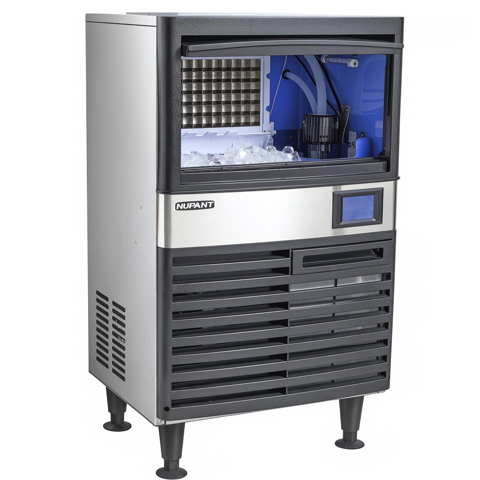 NUPANT Commercial Ice Machine, 132LBS/24H Under Counter Ice Maker with ...