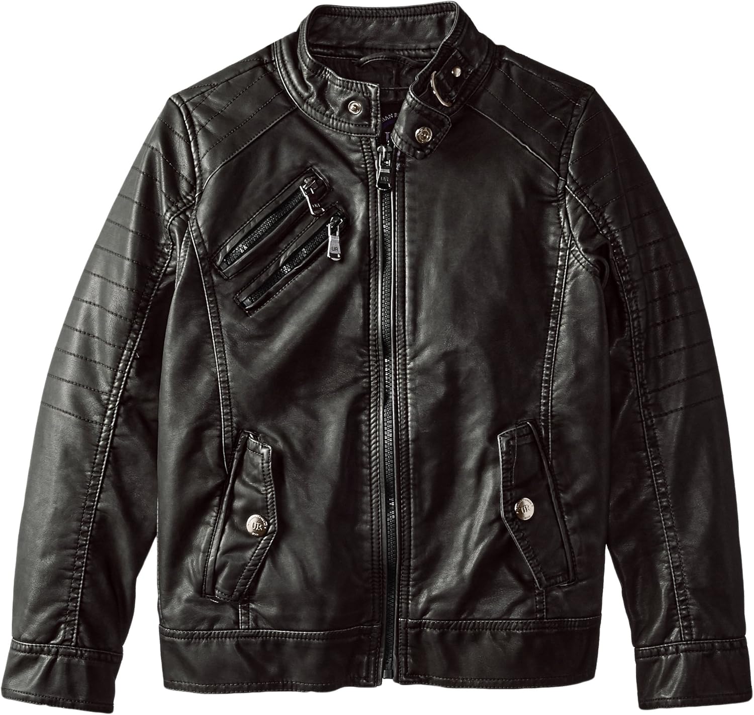 Amazon.com: Urban Republic Big Boys' Faux Leather Moto Jacket with Zips ...