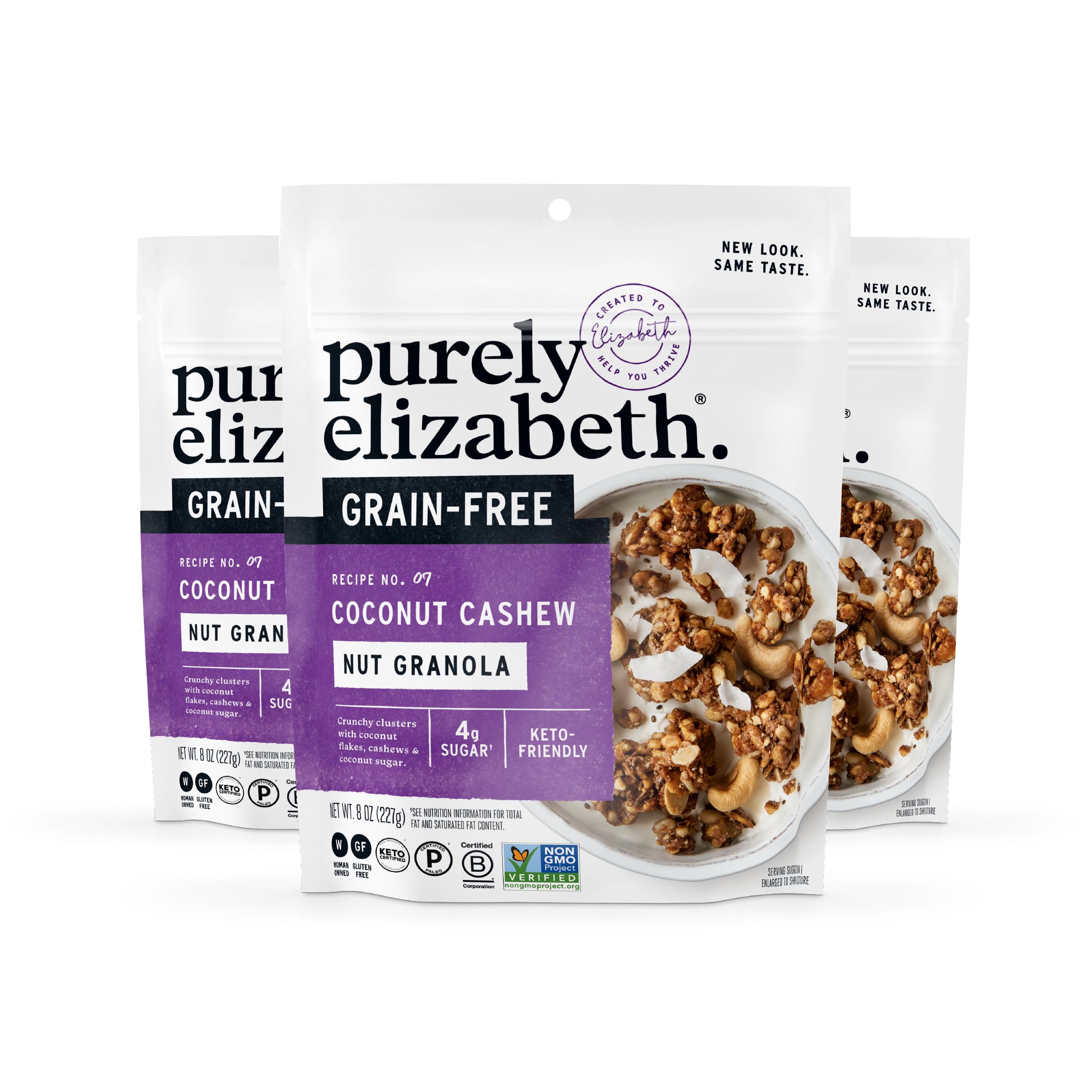 Purely Elizabeth Coconut Cashew Keto Granola, Made with Nuts and Seeds ...