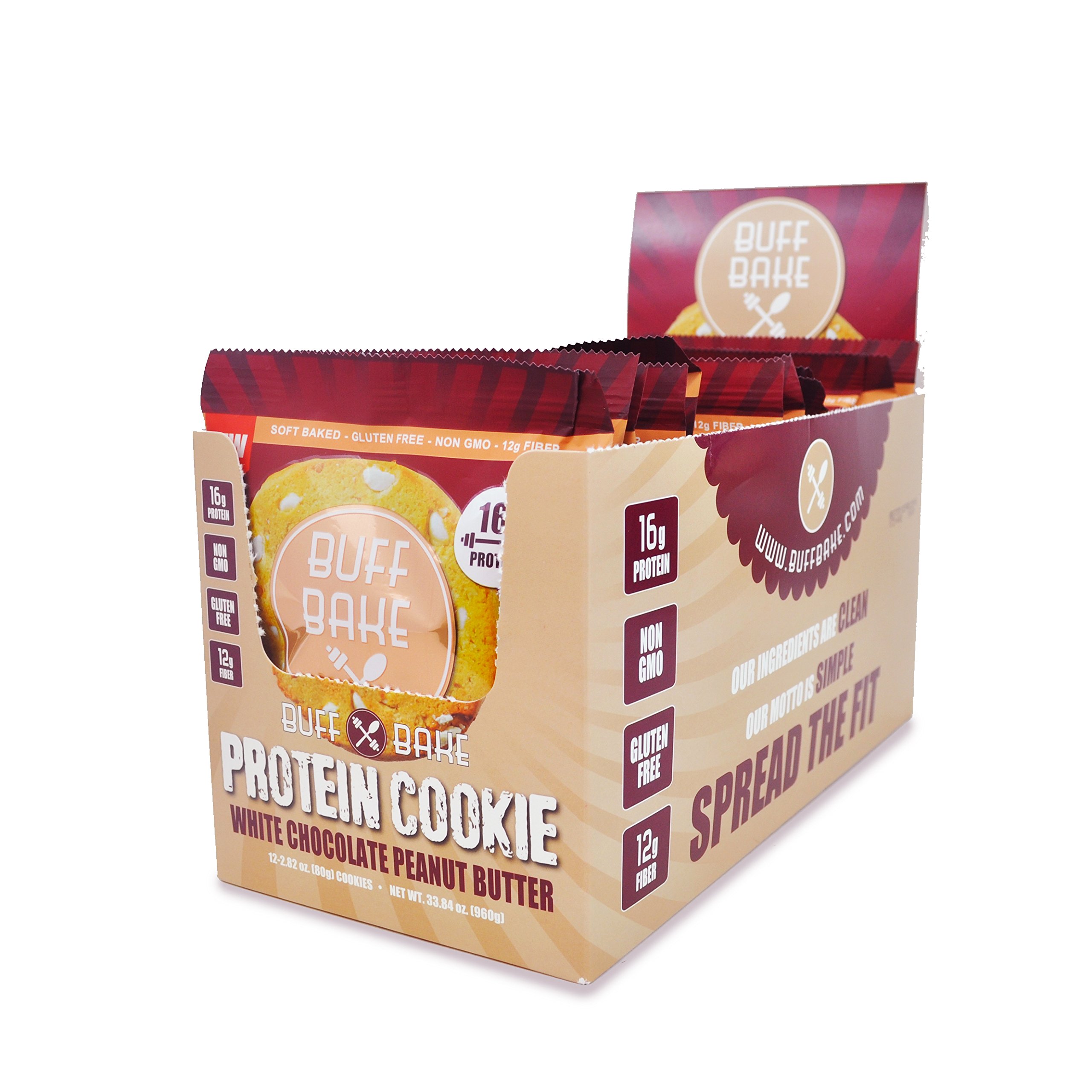 Amazon.com: Buff Bake - Protein Cookie - Chocolate Chip Peanut Butter ...
