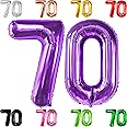 Amazon.com: KatchOn, Giant Purple 70 Balloon Numbers - 40 Inch | 70th ...