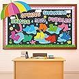 Amazon.com : April Shower Bulletin Board Set Spring Butterfly Flower ...