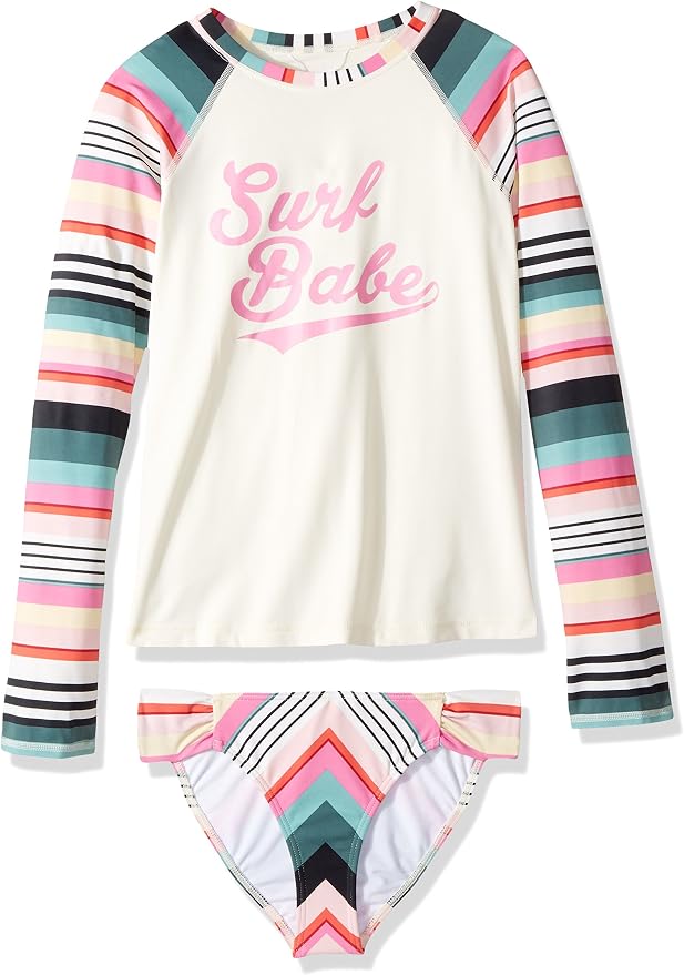 Amazon.com: Billabong Girls' Big Sun Faded Long Sleeve Rashguard Swim ...