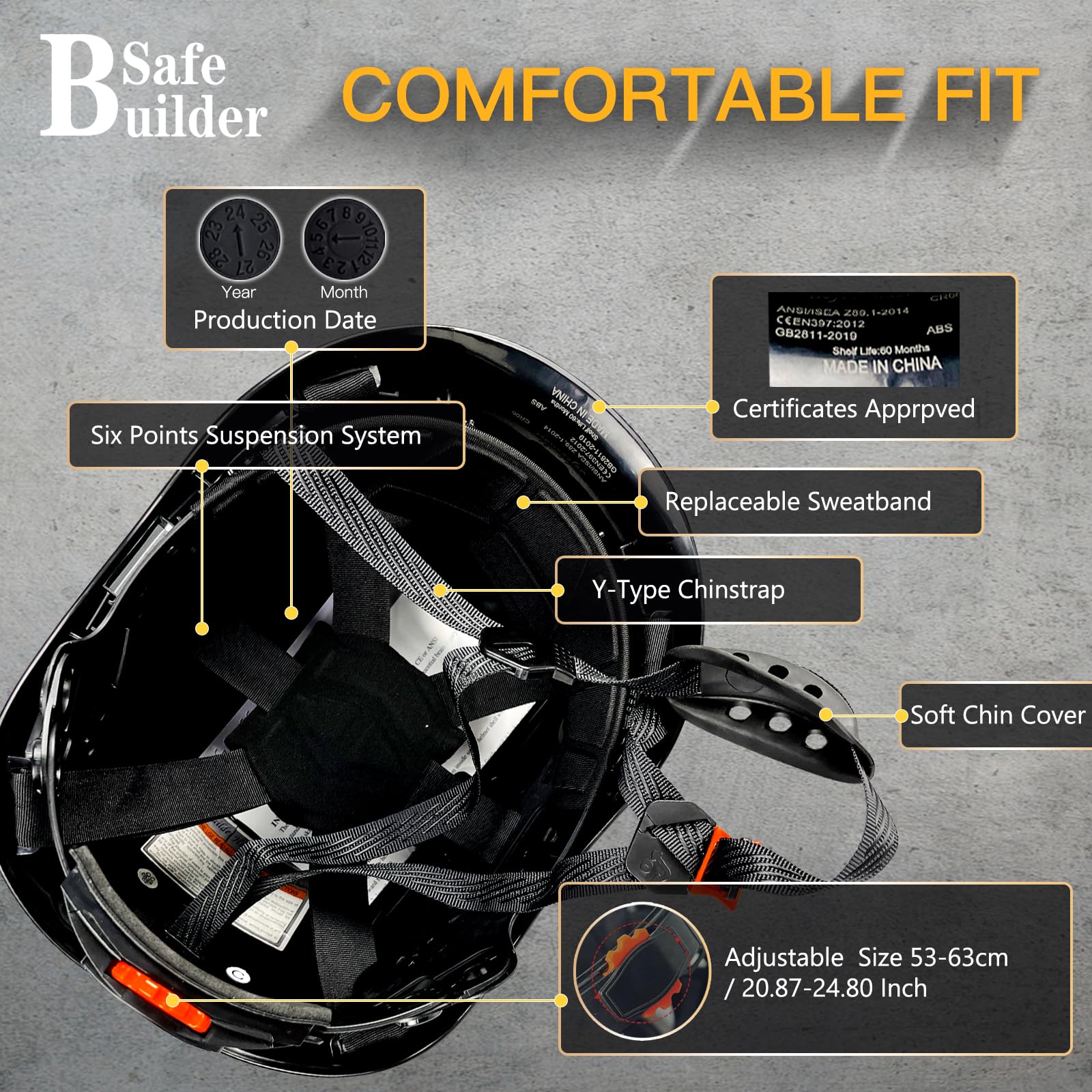 Mua Industrial Safety Helmet with Visor Ear Muffs Hard Hat with Visor ...
