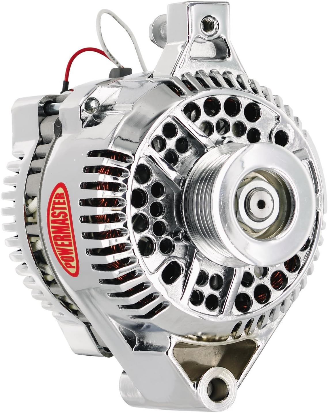 Amazon.com: Powermaster 177491 Chrome Ford 3G One Wire Alternator 100A ...