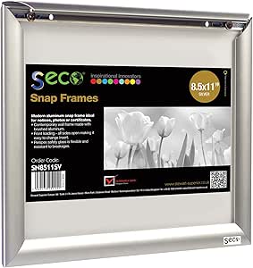 Amazon.com: SECO Front Load Easy Open Snap Frame Poster/Picture Frame 8 ...