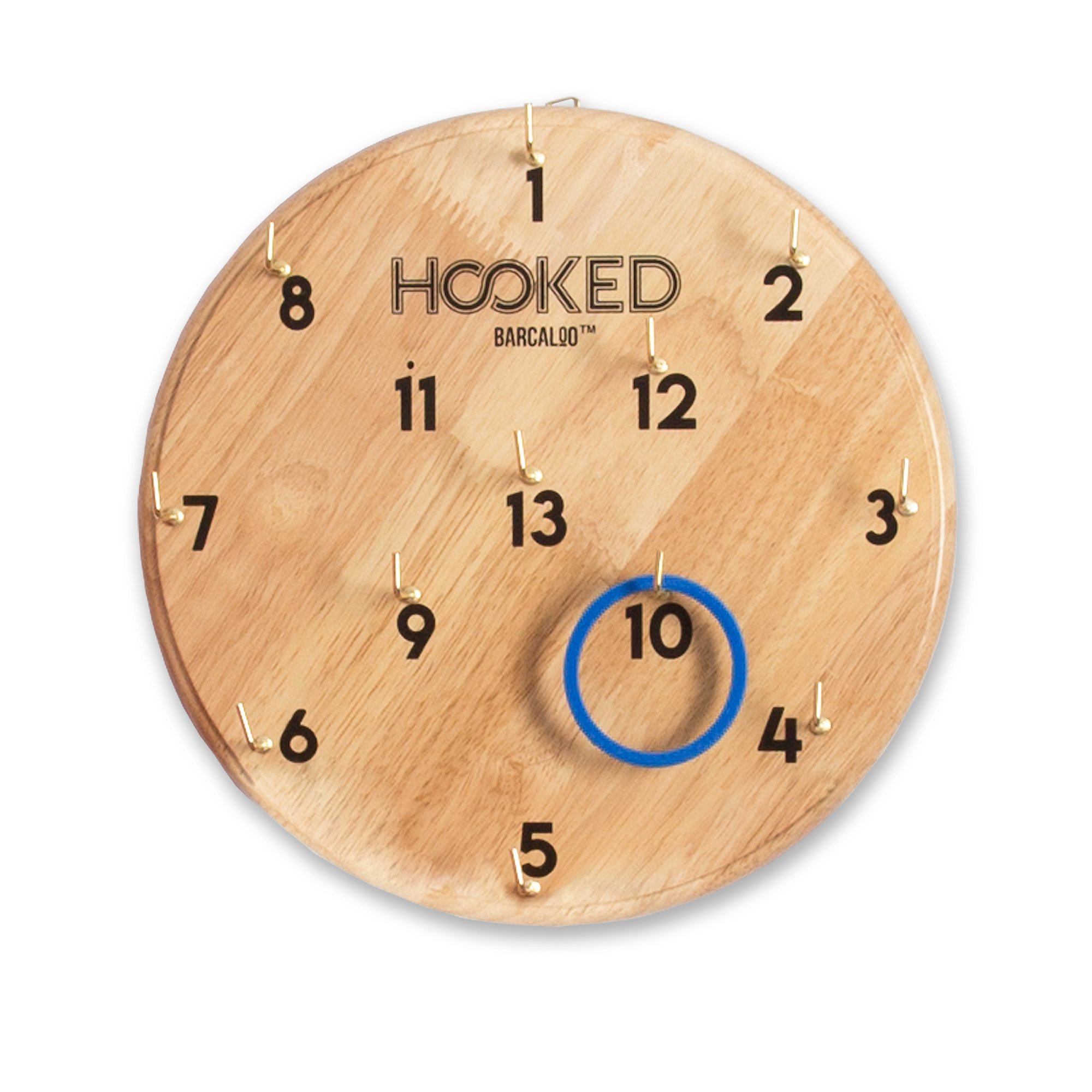 Hooked Hook And Ring Game For Adults Kids Includes 13 Metal Hooks
