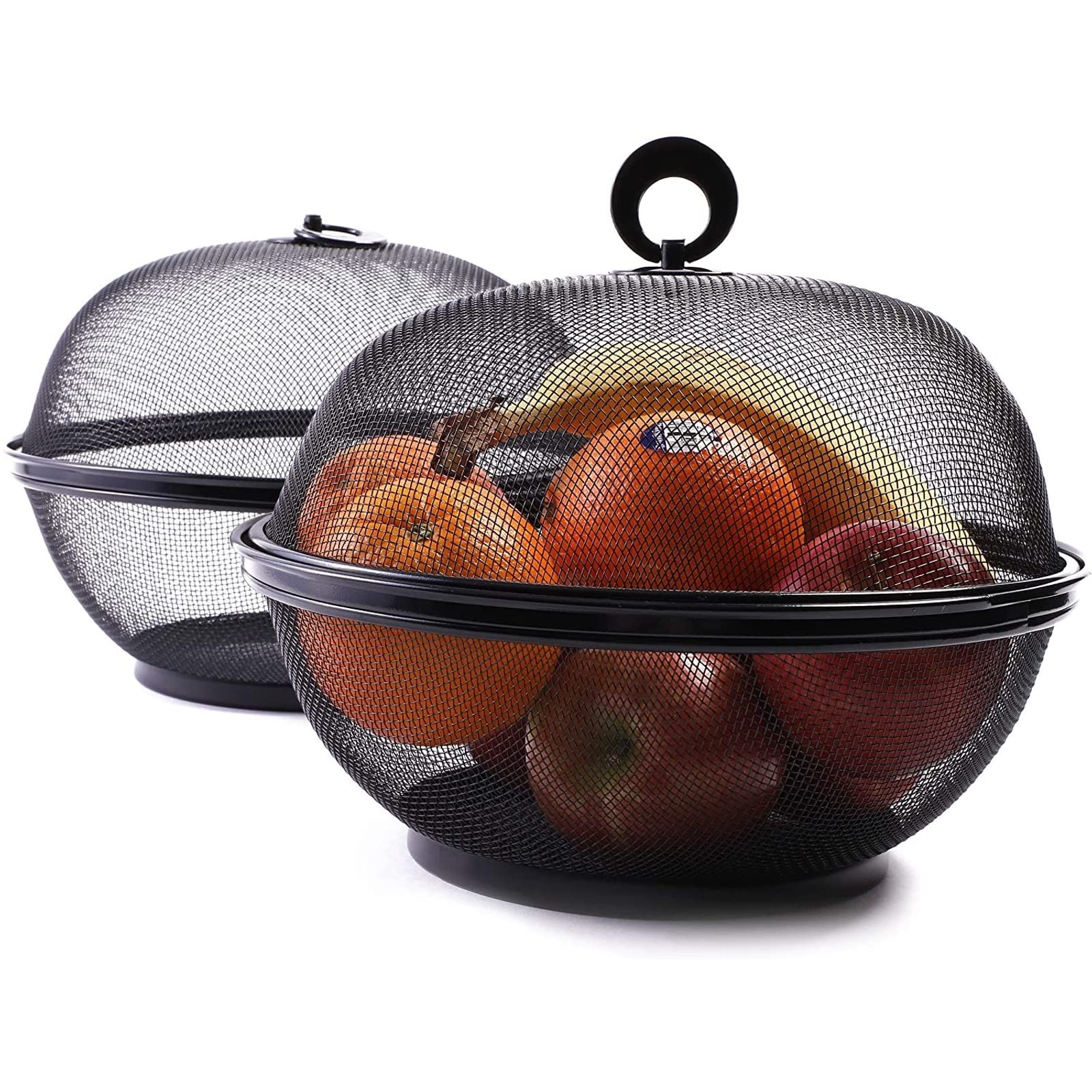 Juvale Black Mesh Fruit Baskets with Lids, Restaurant Kitchen Produce ...
