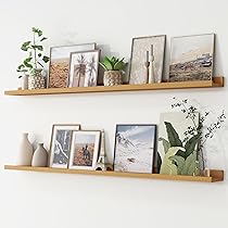 Wall Shelf Solid White Oak Floating Picture Ledge, Floating Shelf ...