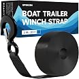 Boat Trailer Winch Strap with Hook (2 Inch x 20 Foot) - 10000 lbs ...