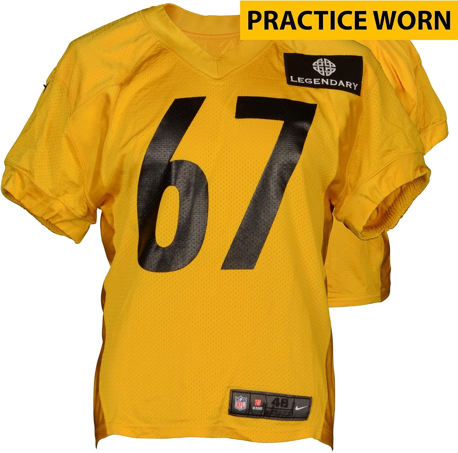 Pittsburgh Steelers #67 Practice Worn Yellow Jersey from 2014 Season ...