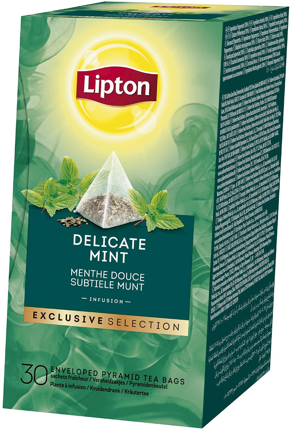 Lipton Selección Exclusiva Infusión Delicada Menta, Caja con 30 sobres ...