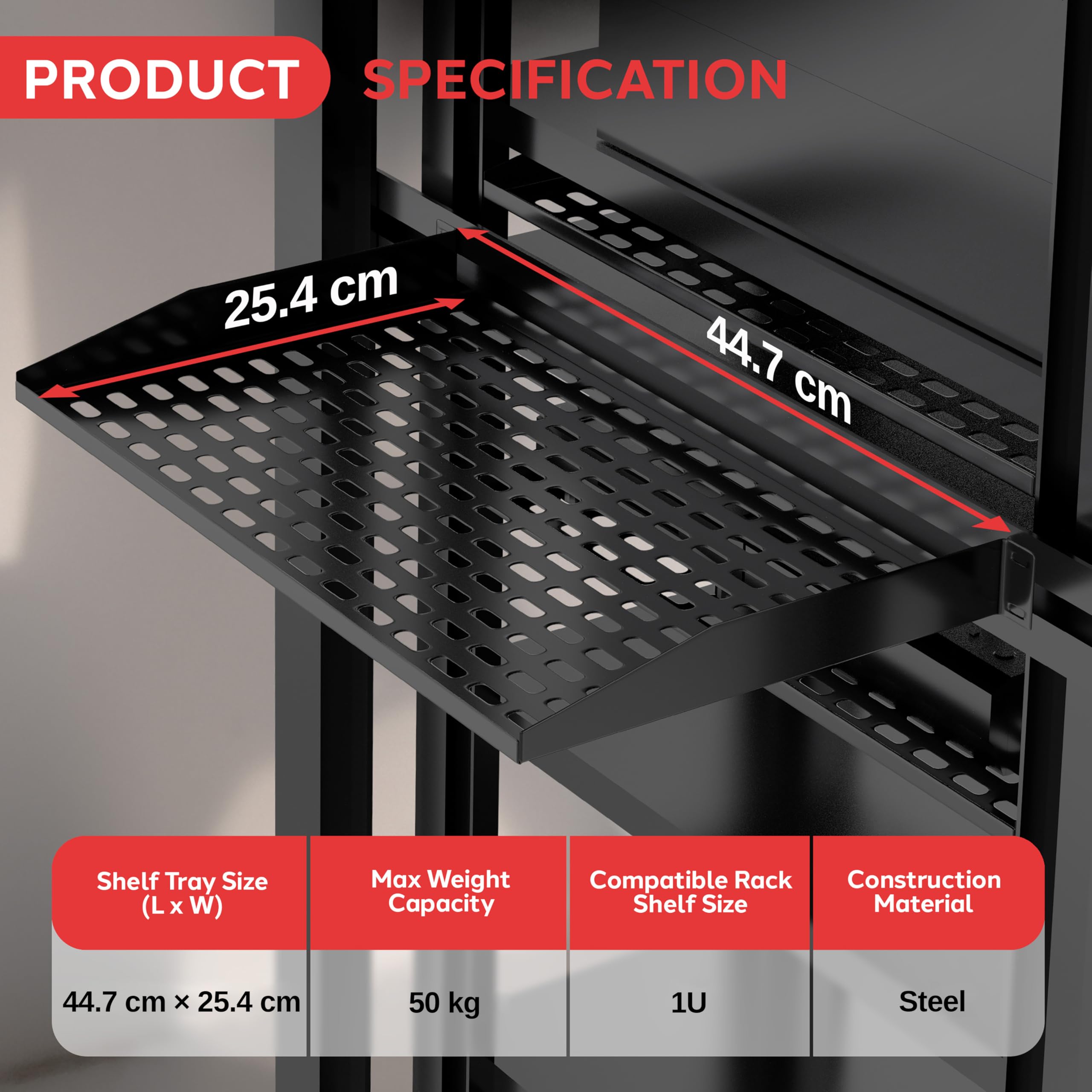 Mua Pyle 2-Pc 1U Server Rack Shelf, Vented Shelves for Good Air ...