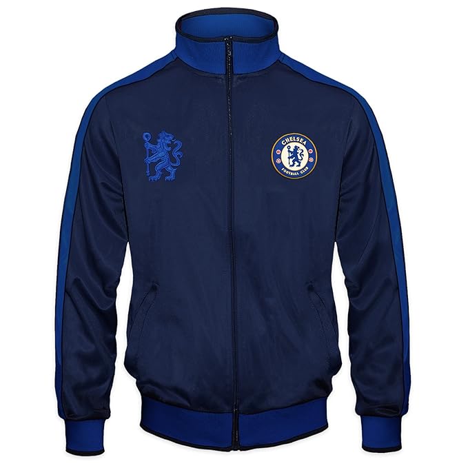 Buy Chelsea Football Club Official Soccer Gift Mens Retro Track Top ...