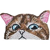 Amazon.com: pipomama Black Cat Face Iron On Patches for Clothing ...