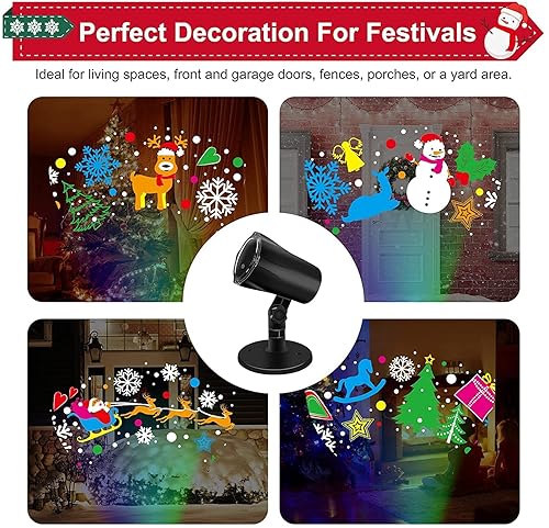 Garage Door Outdoor Christmas Projector